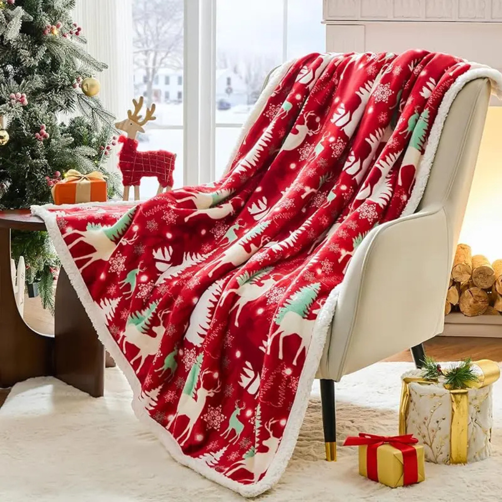 Grand Plaid Polaire Noël | Plaid Polaire